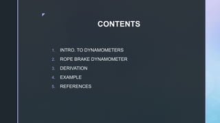 rope brake dynamometer | PPTX