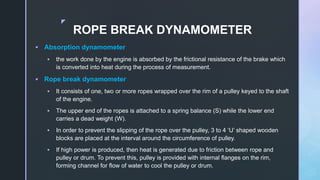 rope brake dynamometer | PPTX