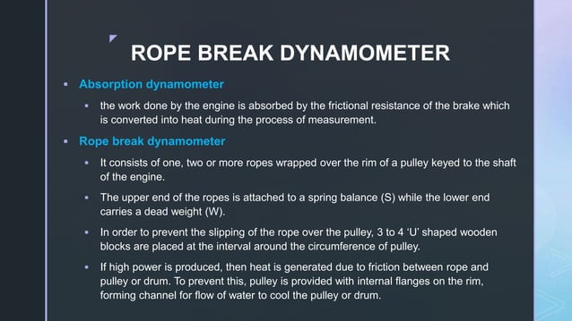 rope brake dynamometer | PPTX | Physics | Science