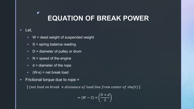 rope brake dynamometer | PPTX | Physics | Science