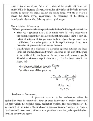 GOVERNORS AND FLYWHEEL | PDF