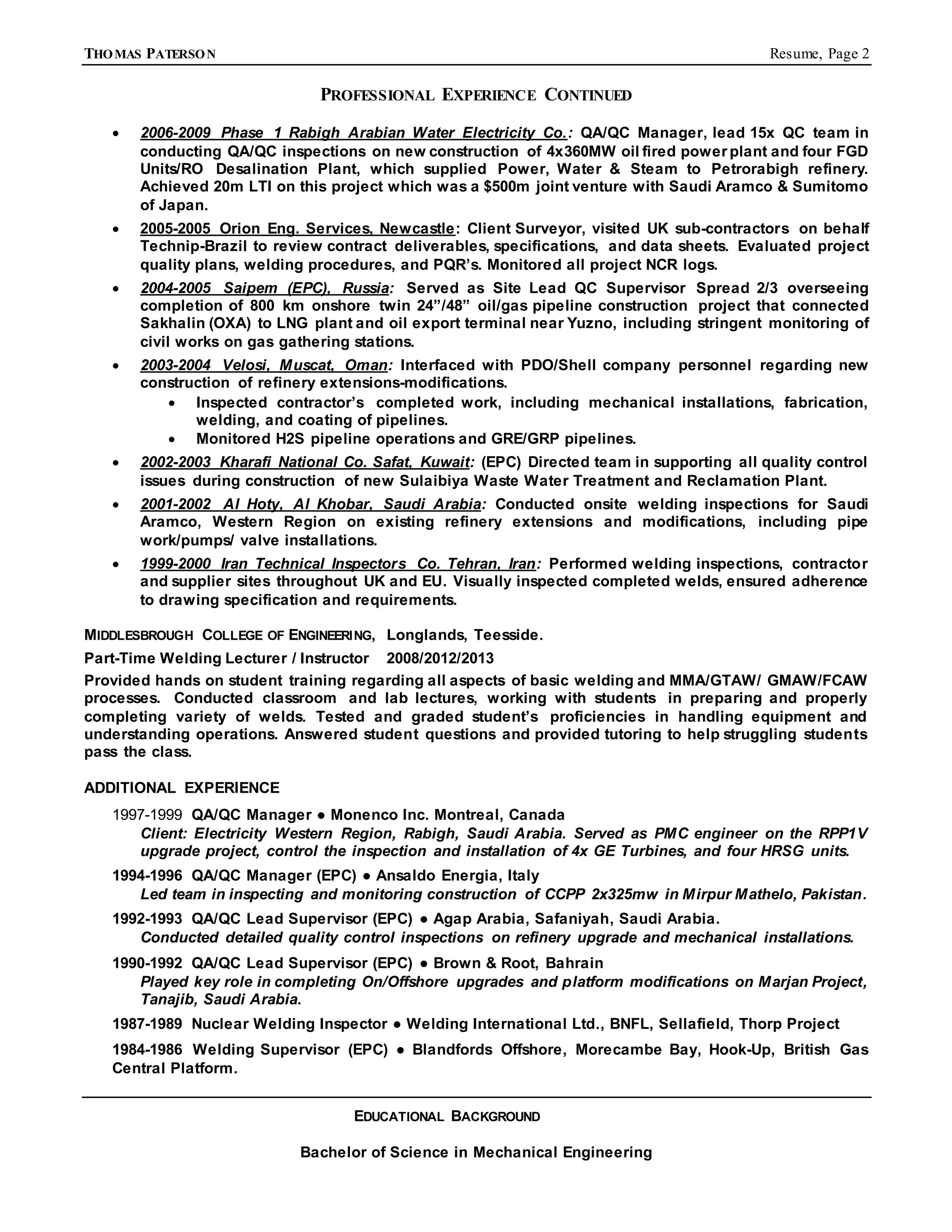 Tom paterson-resume | DOCX