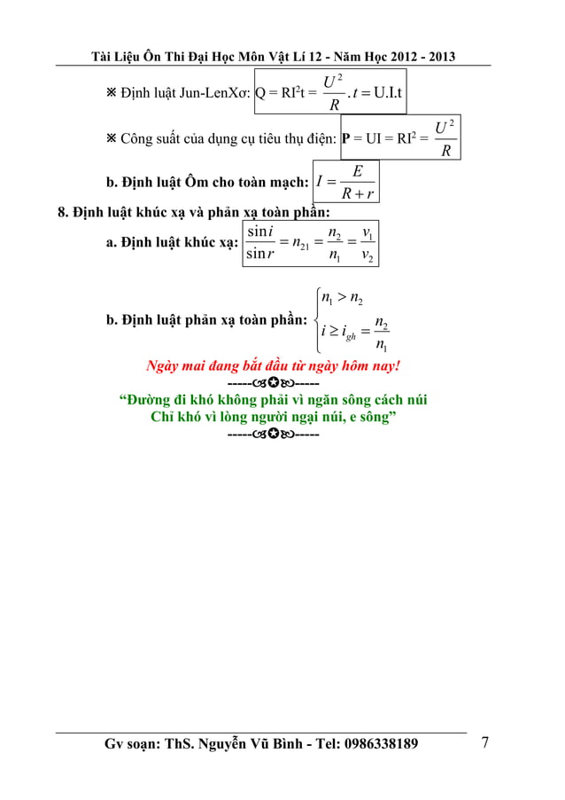 Tom tat-ly-thuyet-dai-hoc-2013.thuvienvatly.com.d5ea4.33872 | PDF