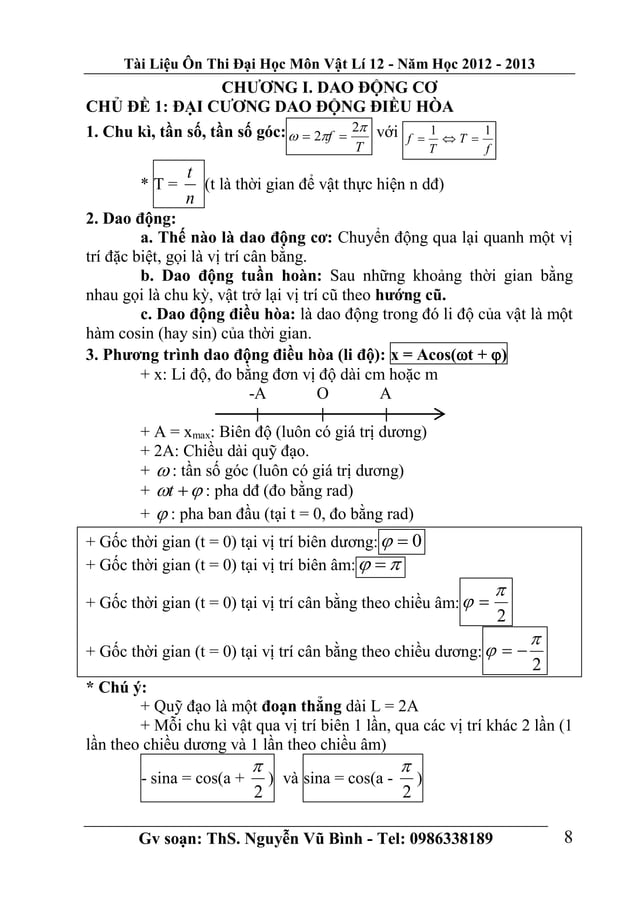 Tom tat-ly-thuyet-dai-hoc-2013.thuvienvatly.com.d5ea4.33872 | PDF