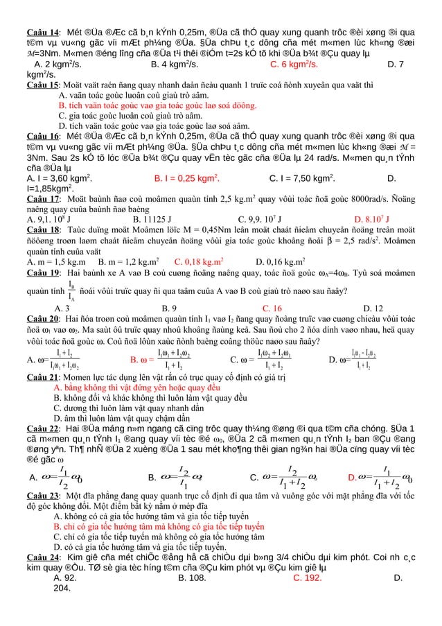 Tom tat-ly-thuyet-dong-luc-hoc-vat-ran | PDF | Free Download