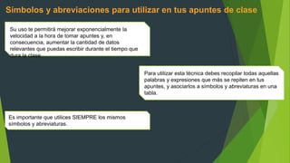 Toma de notas o apuntes en clase | PPTX