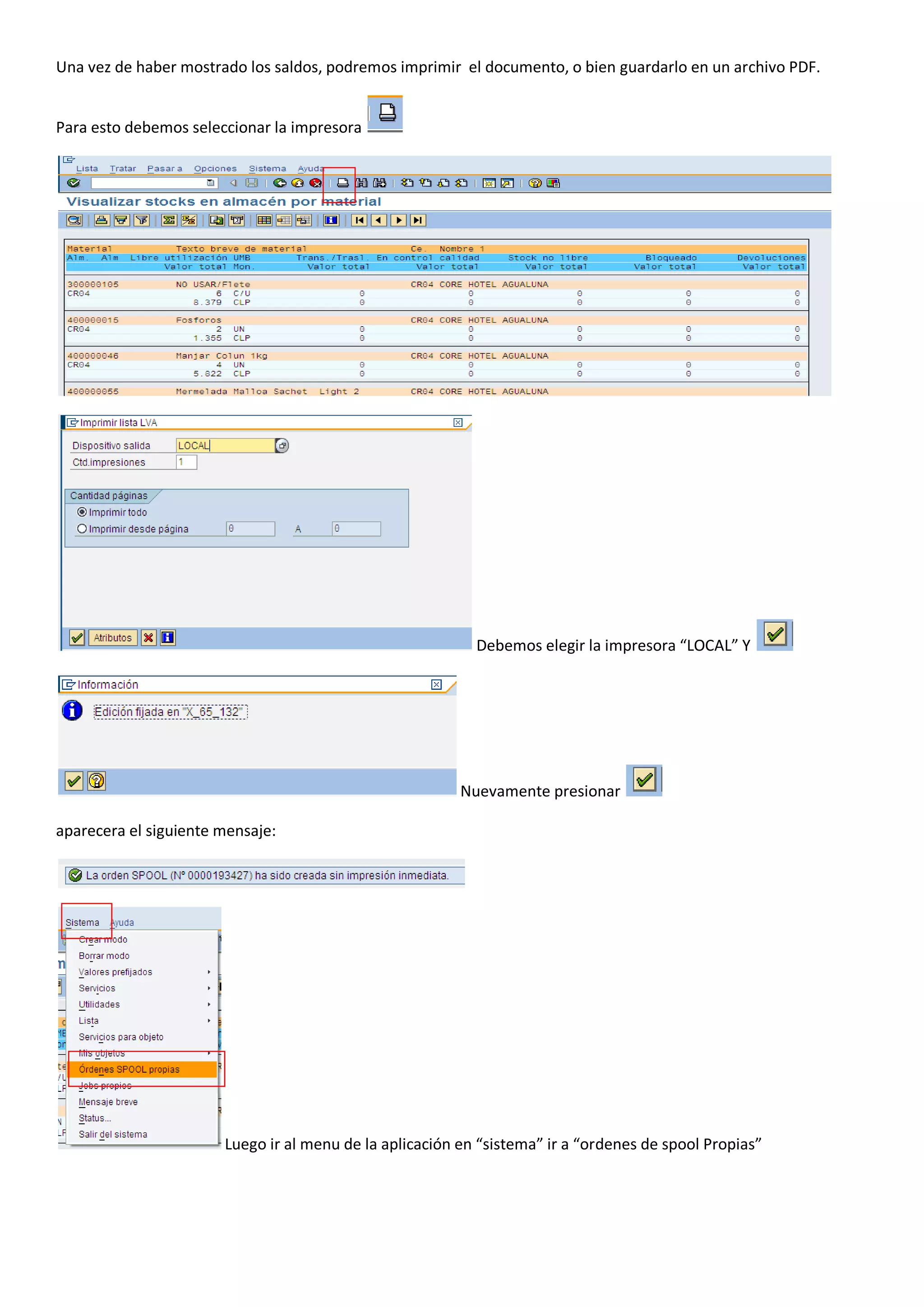 Toma inventario en Sap mb52 | PDF