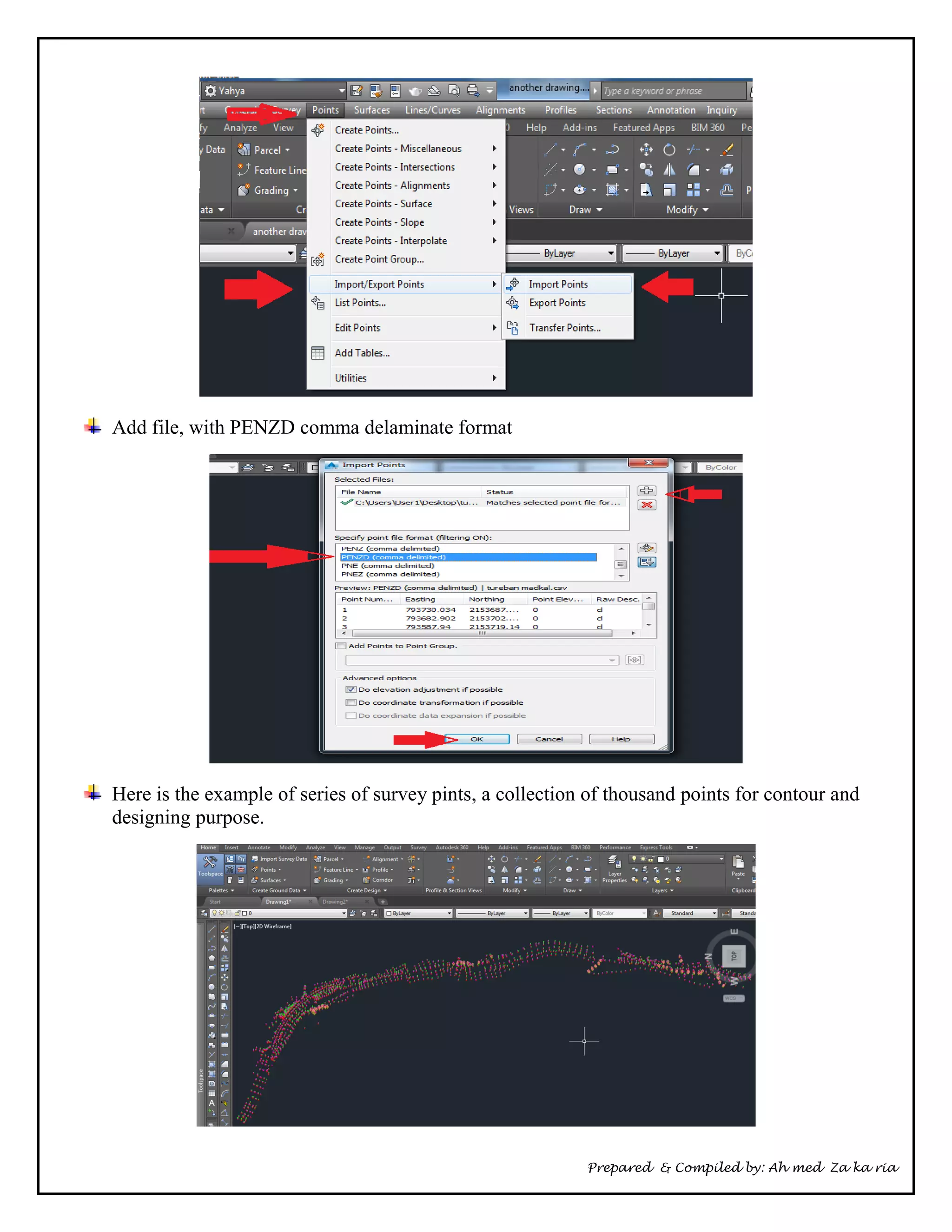 Importing Survey Data | ACAD Civil 3D | Total Station | | PDF