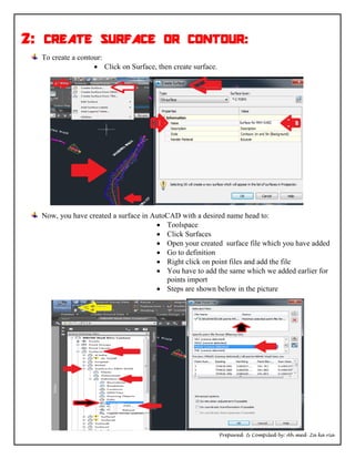 Importing Survey Data | ACAD Civil 3D | Total Station | | PDF