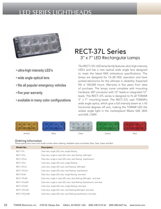 Tomar Emergency Vehicle Products - Lightbars, LED Lightheads, Self ...