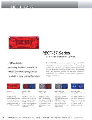 Tomar Emergency Vehicle Products - Lightbars, LED Lightheads, Self ...
