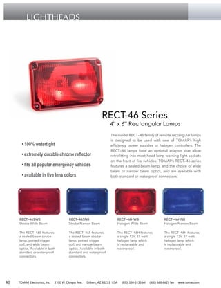 Tomar Emergency Vehicle Products - Lightbars, LED Lightheads, Self ...