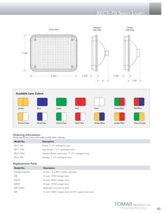 Tomar Emergency Vehicle Products - Lightbars, LED Lightheads, Self ...