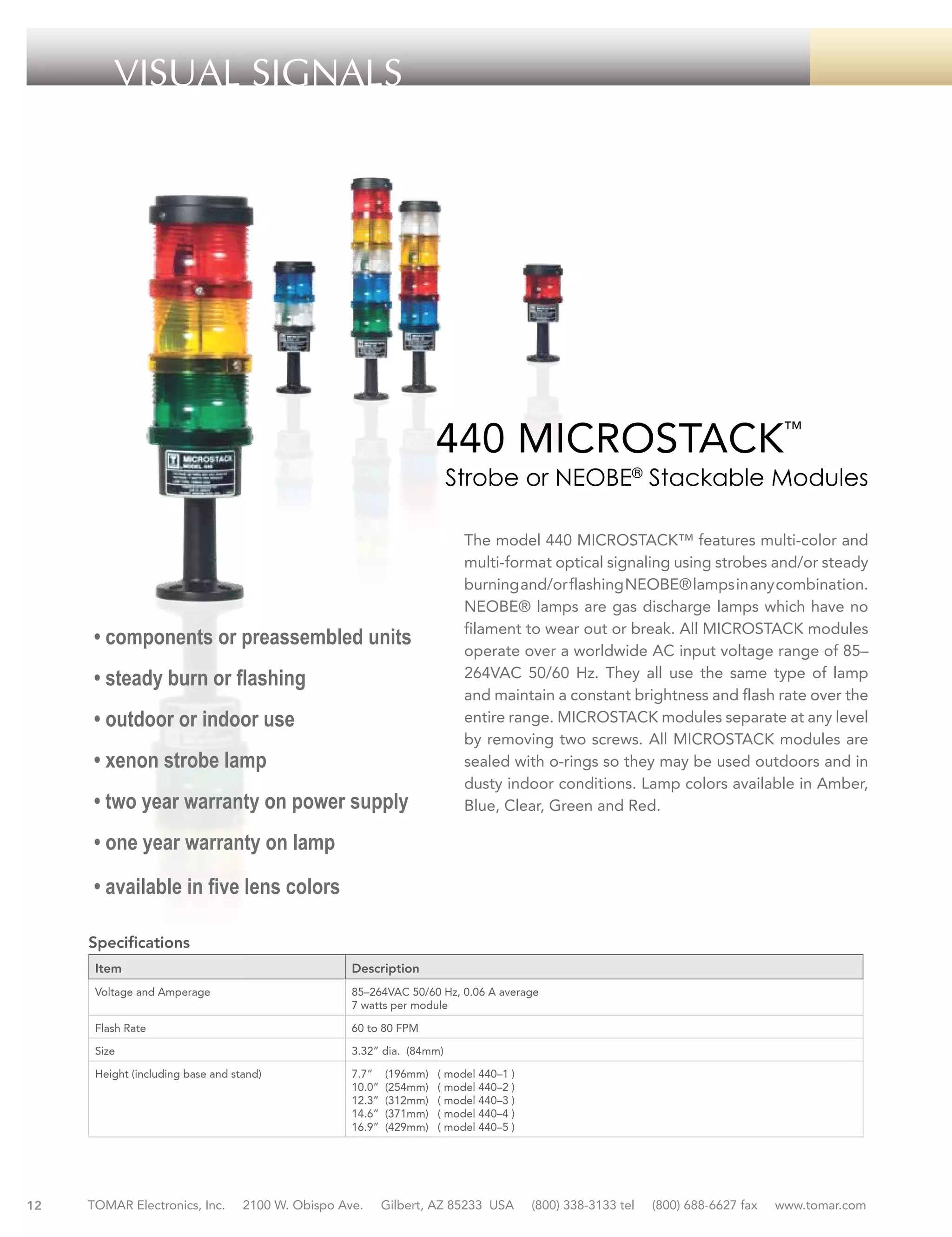 Tomar Industrial Signalling Products - Visual Signals, LED, Strobe ...
