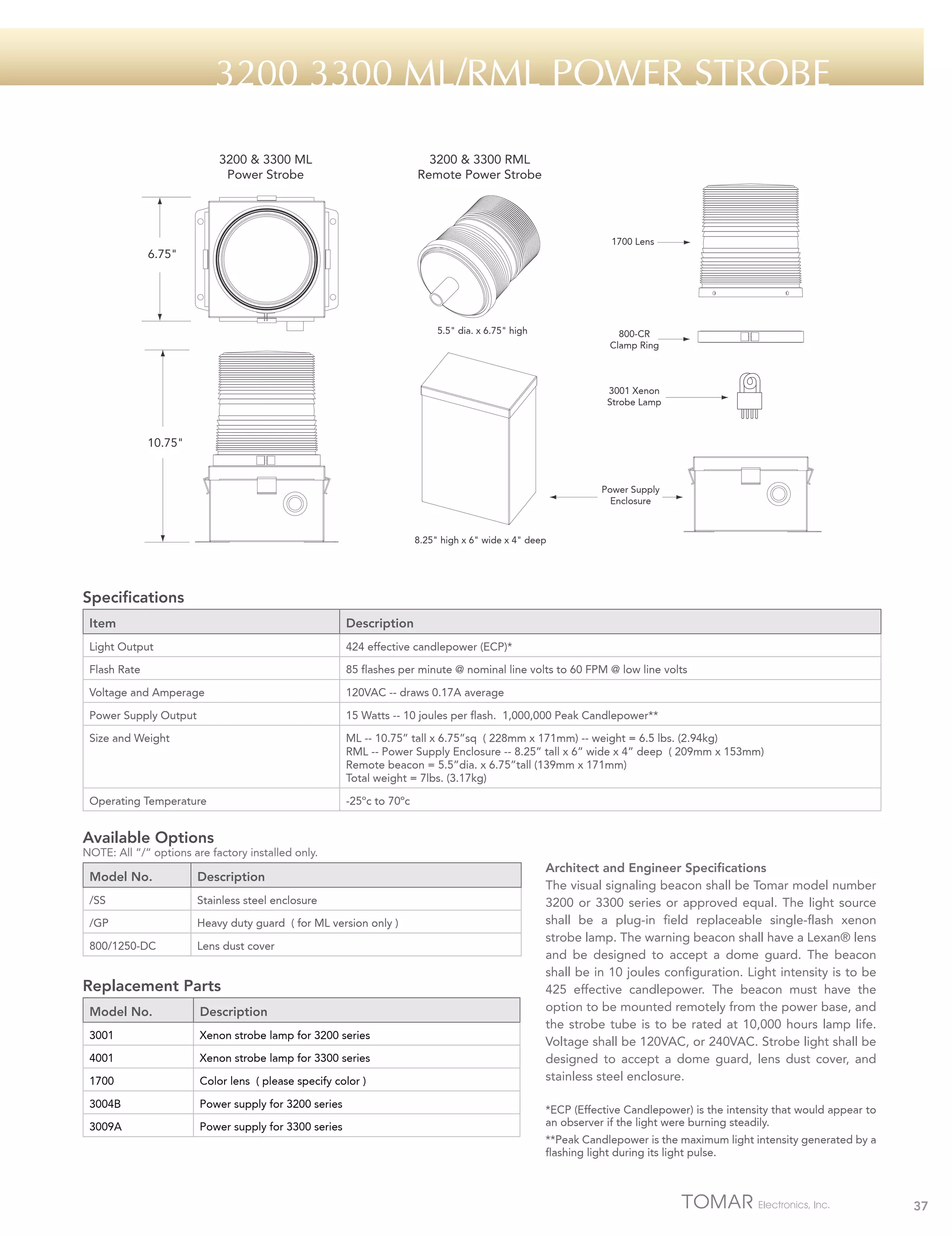 Tomar Industrial Signalling Products - Visual Signals, LED, Strobe ...