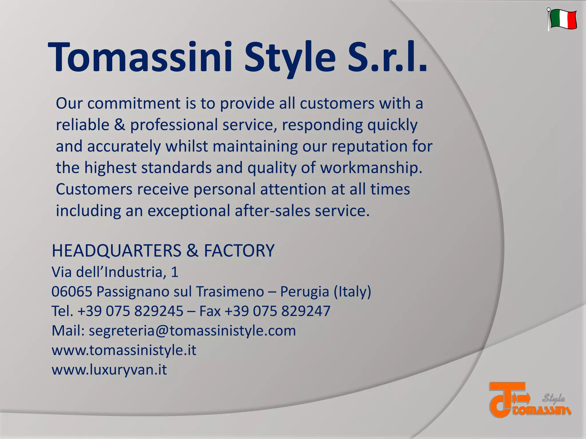 Tomassini Style - Company Profile - English | PDF