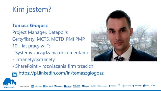 Tomasz Głogosz: SharePoint Framework - nowa jakość w client-side development | PPT