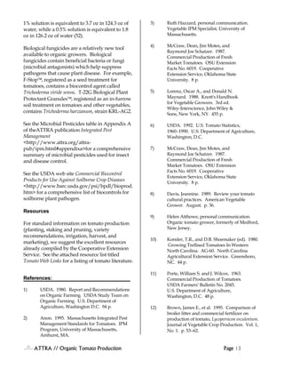 Organic Tomato Production | PDF