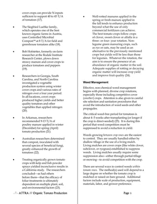 Organic Tomato Production | PDF