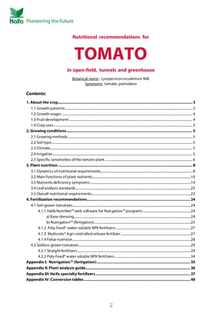Tomato crop guide - Tomato Fertilizer | PDF
