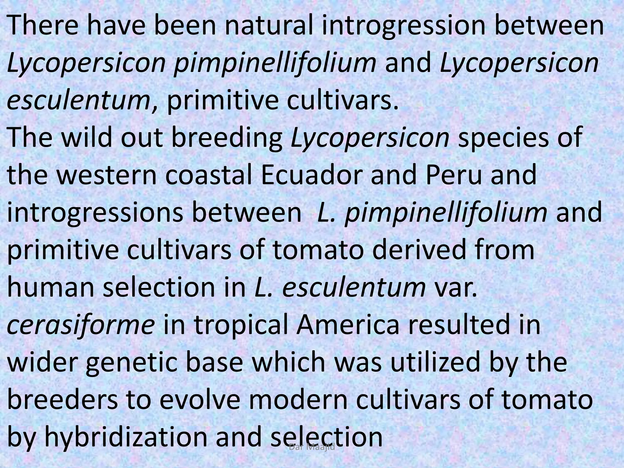 Origin and Evolution of vegetables | PPTX
