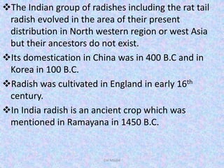 Origin and Evolution of vegetables | PPTX