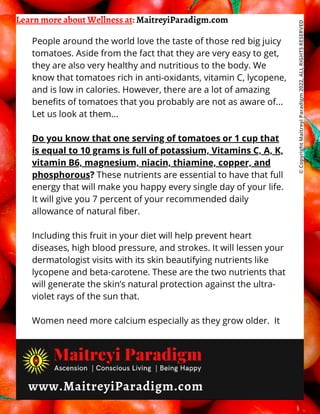 Why you should regularly include tomatoes in your diet... | PDF