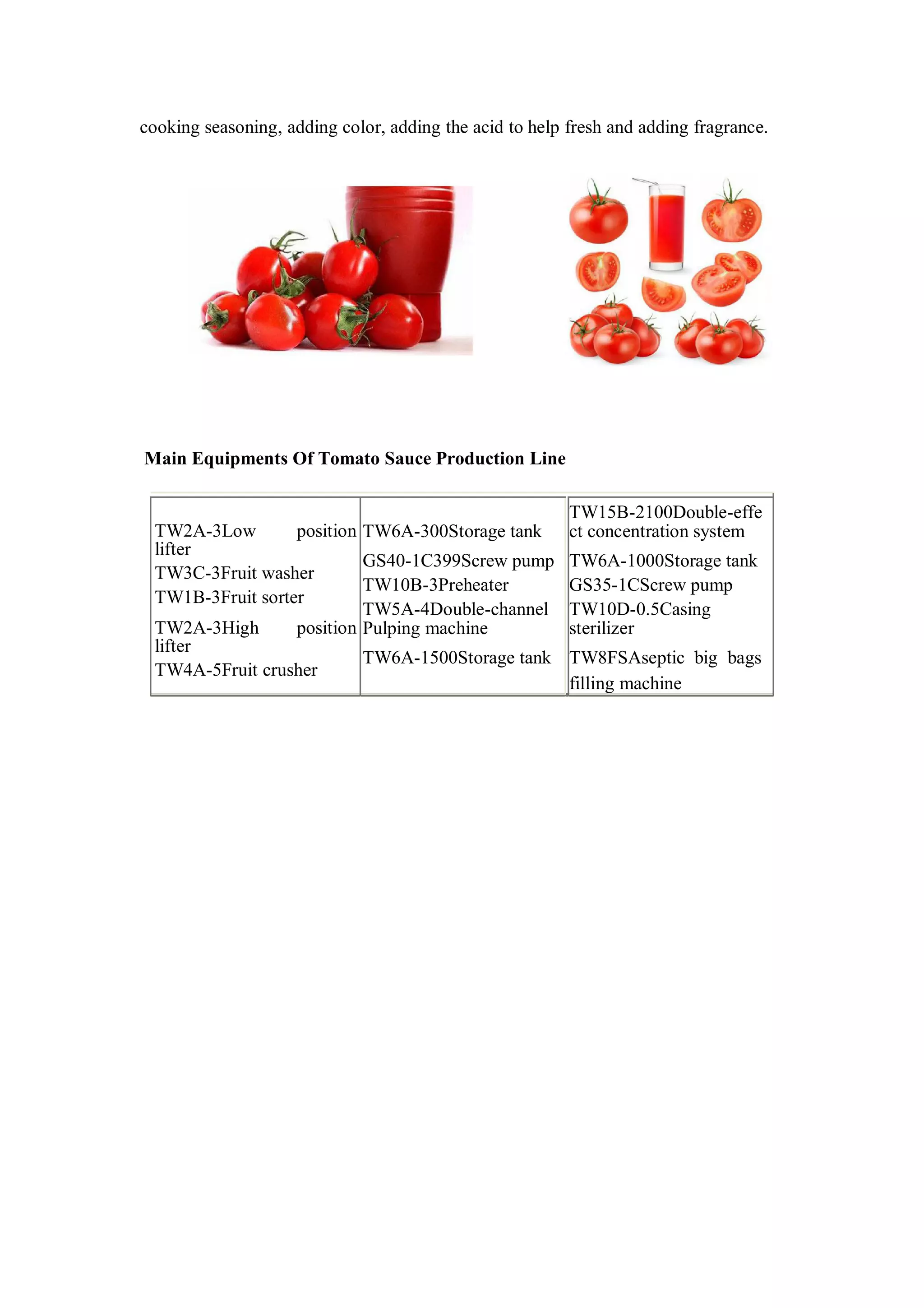 Tomato paste production line | PDF