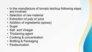 Tomato processing.pptx Food technology and food sciences | PPTX