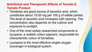 Tomato processing.pptx Food technology and food sciences | PPTX