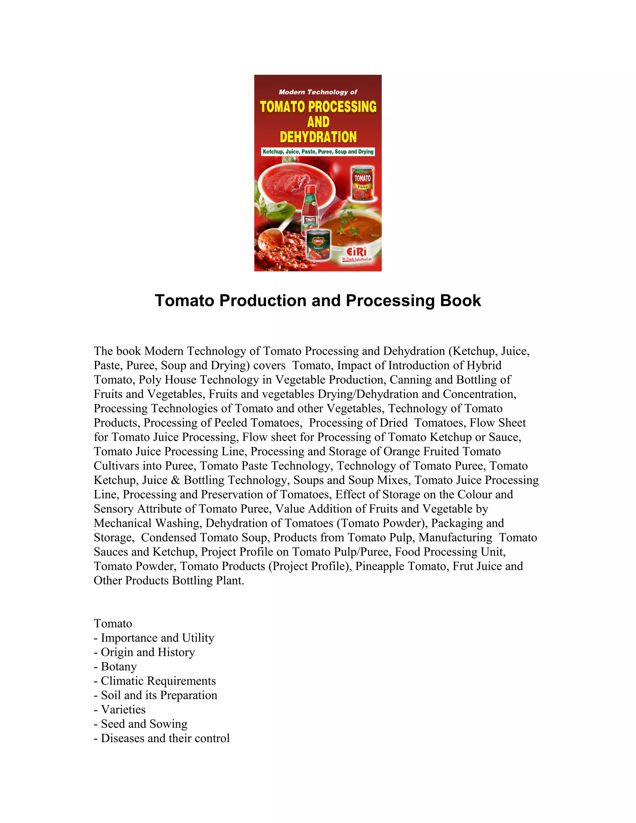Tomato production and processing book | DOC