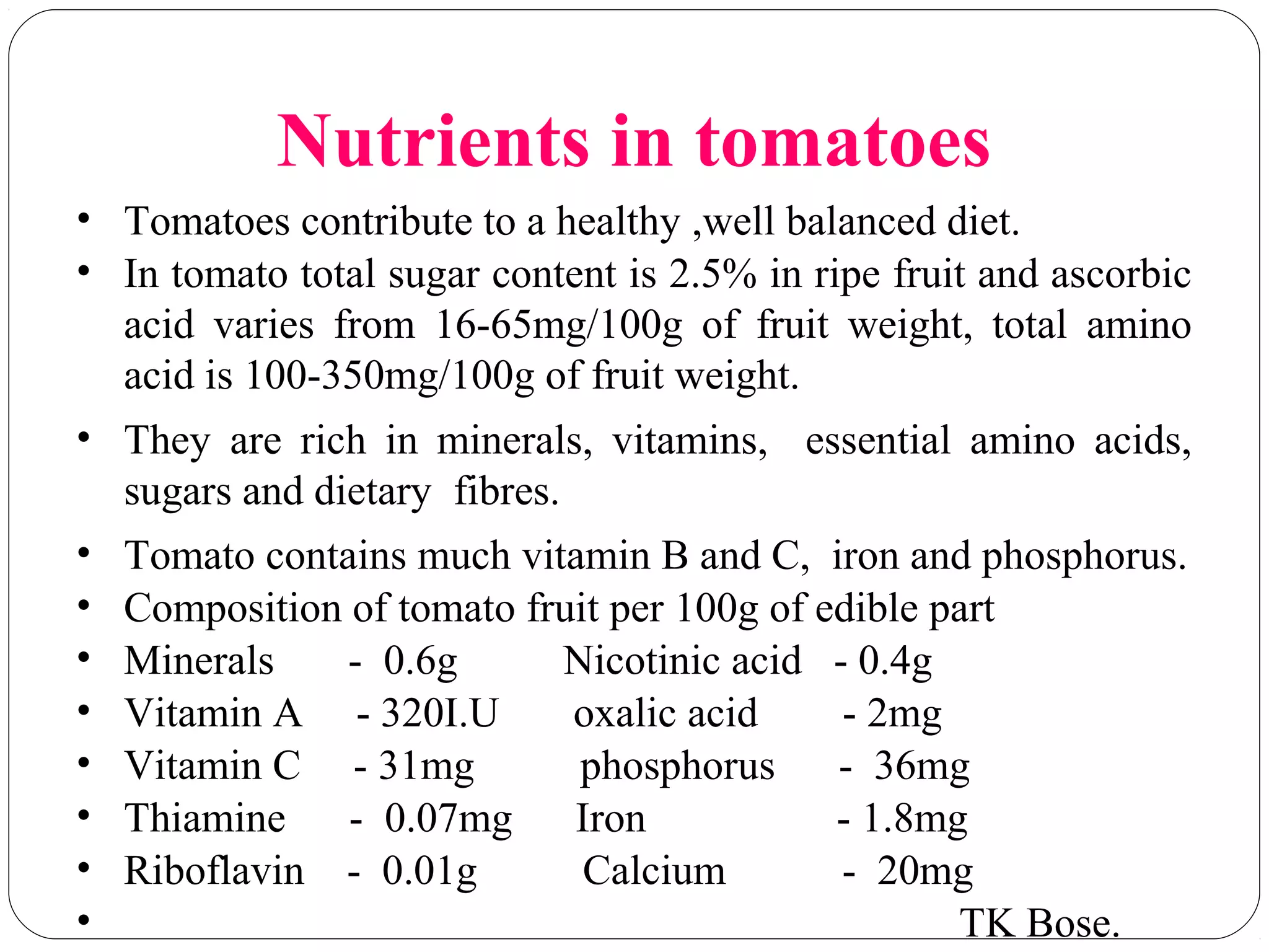Tomato production technology | PPT