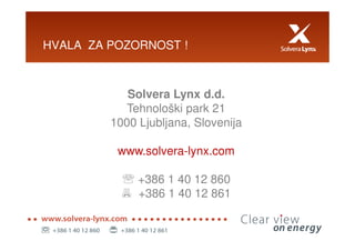 Upravljanje z energijo - Energetski management (Solvera Lynx) | PDF