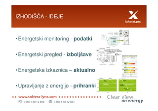 Upravljanje z energijo - Energetski management (Solvera Lynx) | PDF