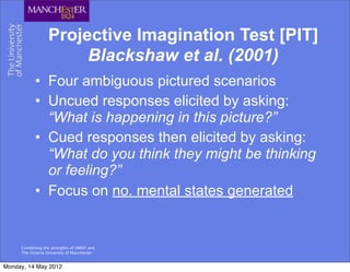 Social cognition in adults with Asperger syndrome | PPT