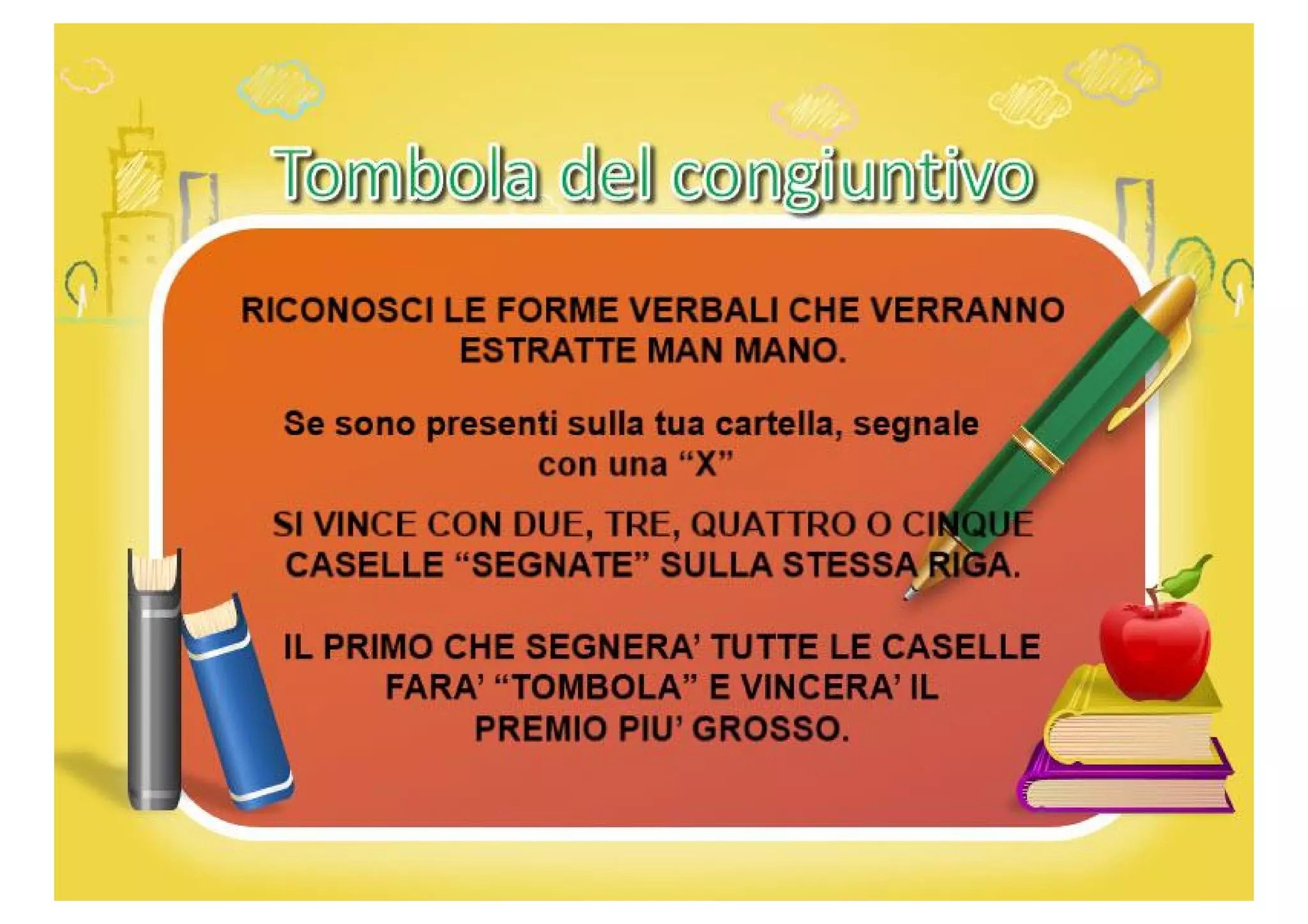 Tombola del congiuntivo | PPT