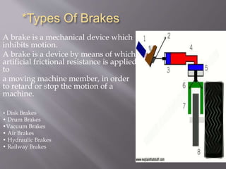 TYPES OF BRAKE | PPTX