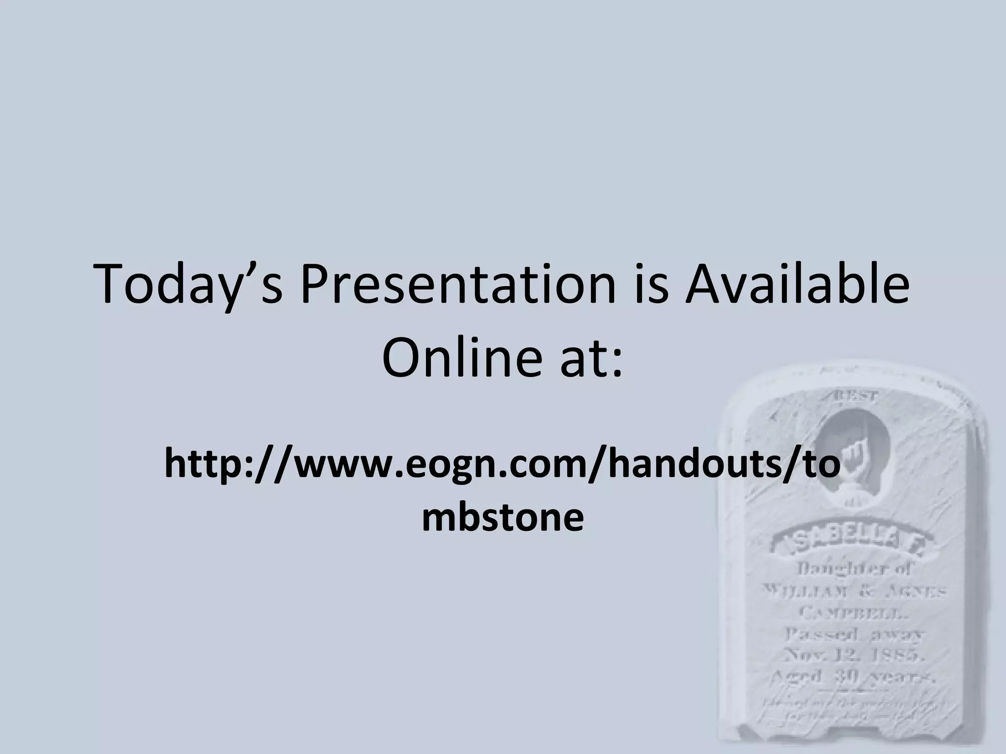 Tombstone photography | PPT | Photography | Arts and Crafts