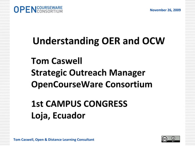 Understanding OER and OCW | PPT