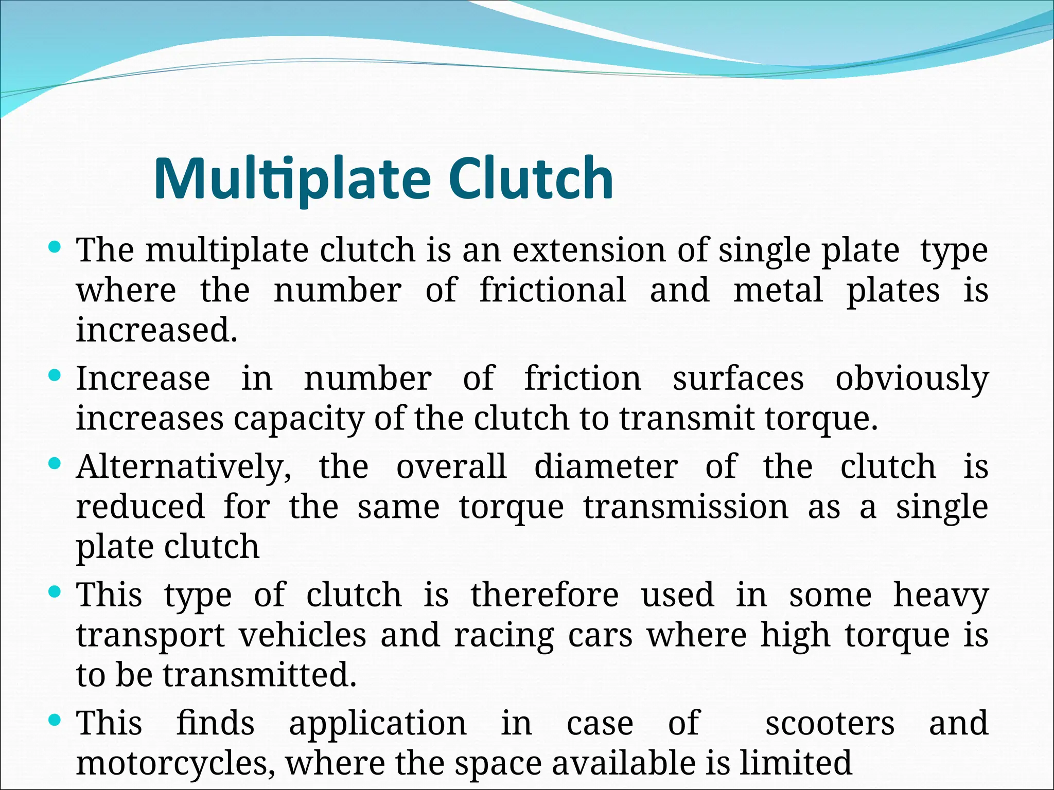 TOM clutch are types, working and applications. | PPT