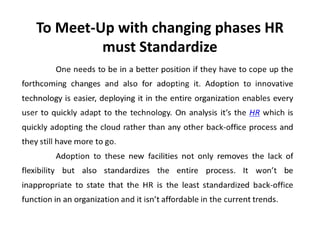 Changing Phases of HR | PDF