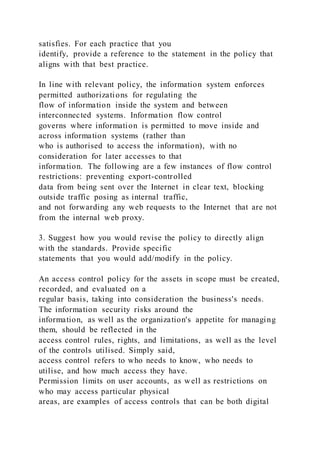 To meet the requirements for lab 10 you were to perform Part 1, S | DOCX