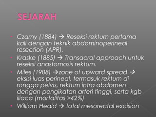 Ca recti Miles operation Abdominalperinealresection | PPT