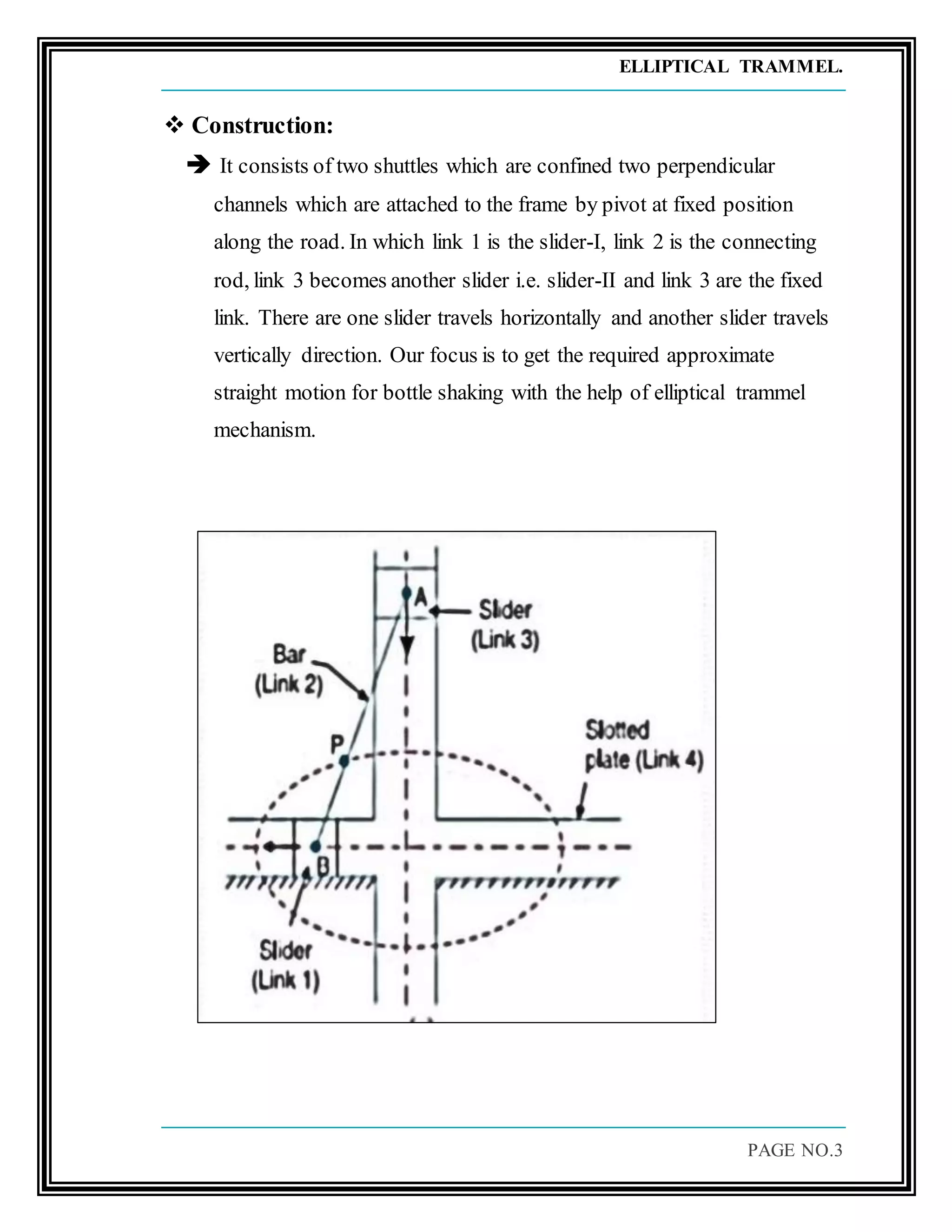 elliptical Trammel micro-project report | DOCX