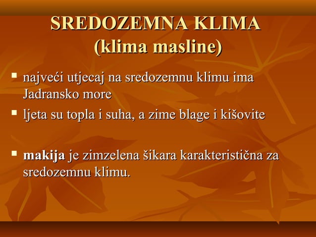 Tomislav Štigler - Osnovni tipovi klima u Hrvatskoj | PPT