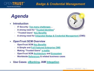 SmartCard Forum 2009 - OpenTrust SCM | PDF