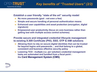 SmartCard Forum 2009 - OpenTrust SCM | PDF