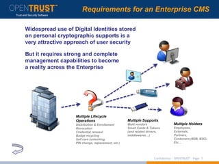 SmartCard Forum 2009 - OpenTrust SCM | PDF