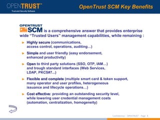 SmartCard Forum 2009 - OpenTrust SCM | PDF