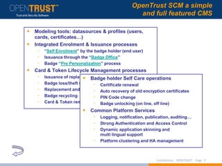 SmartCard Forum 2009 - OpenTrust SCM | PDF